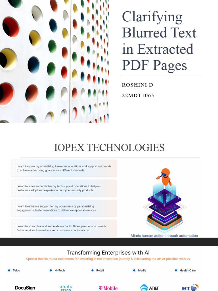Clarifying Blurred Text in Extracted PDF Pages | PDF | Optical Character Recognition | Computing