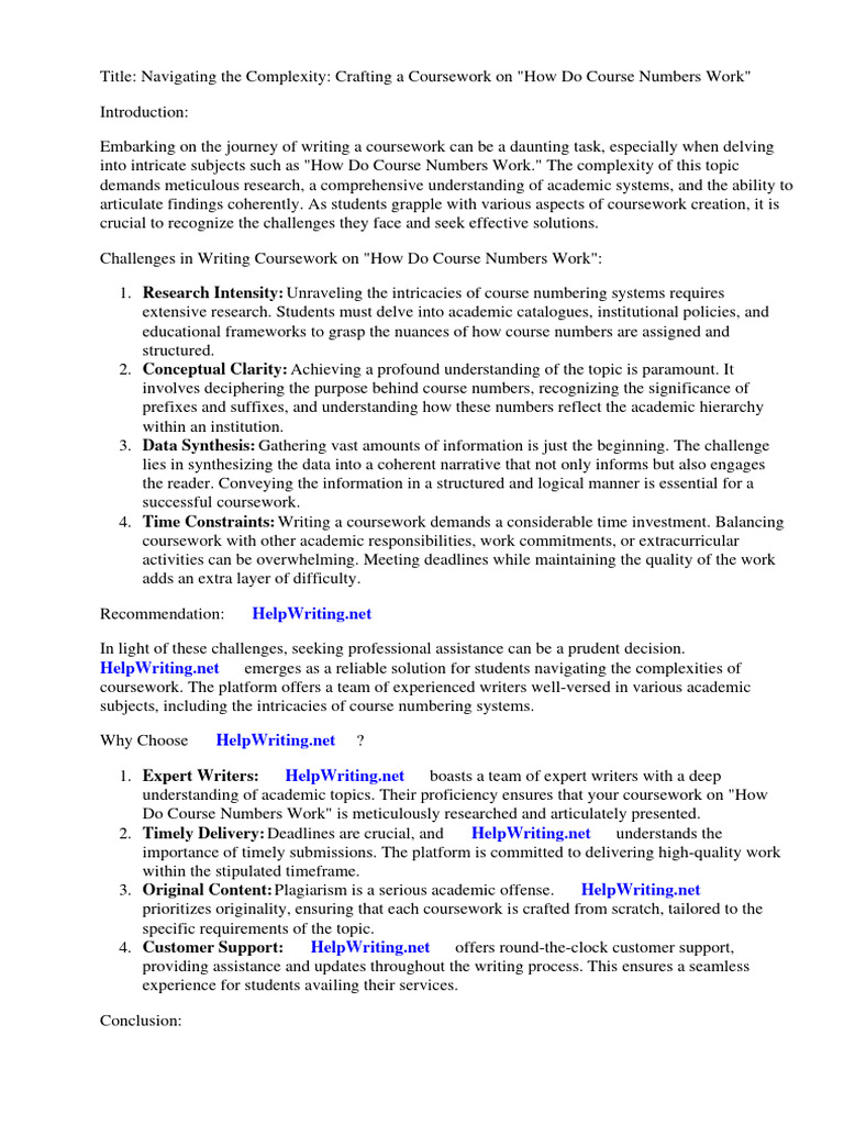 How Do Course Numbers Work | Download Free PDF | Probability ...