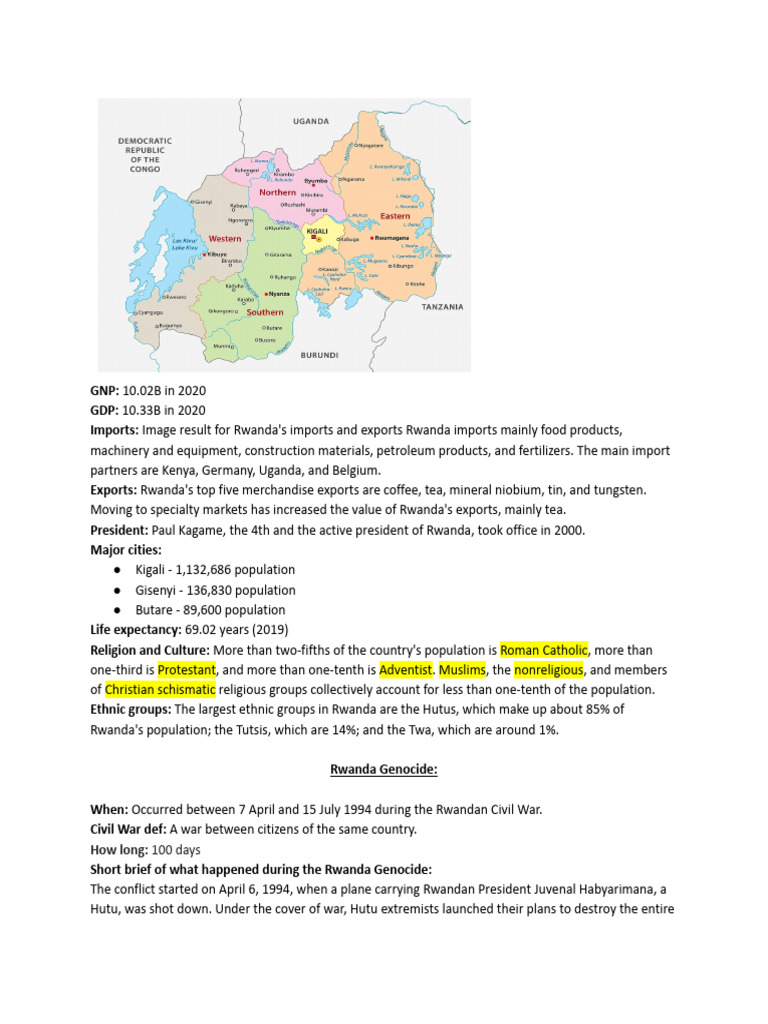 Rwanda | PDF | Rwandan Genocide | Hutu