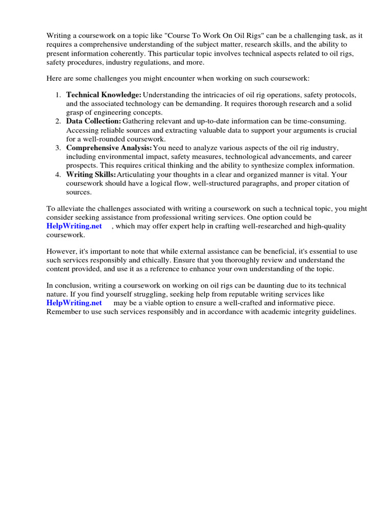 Course To Work On Oil Rigs | PDF | Drilling Rig | Offshore Drilling