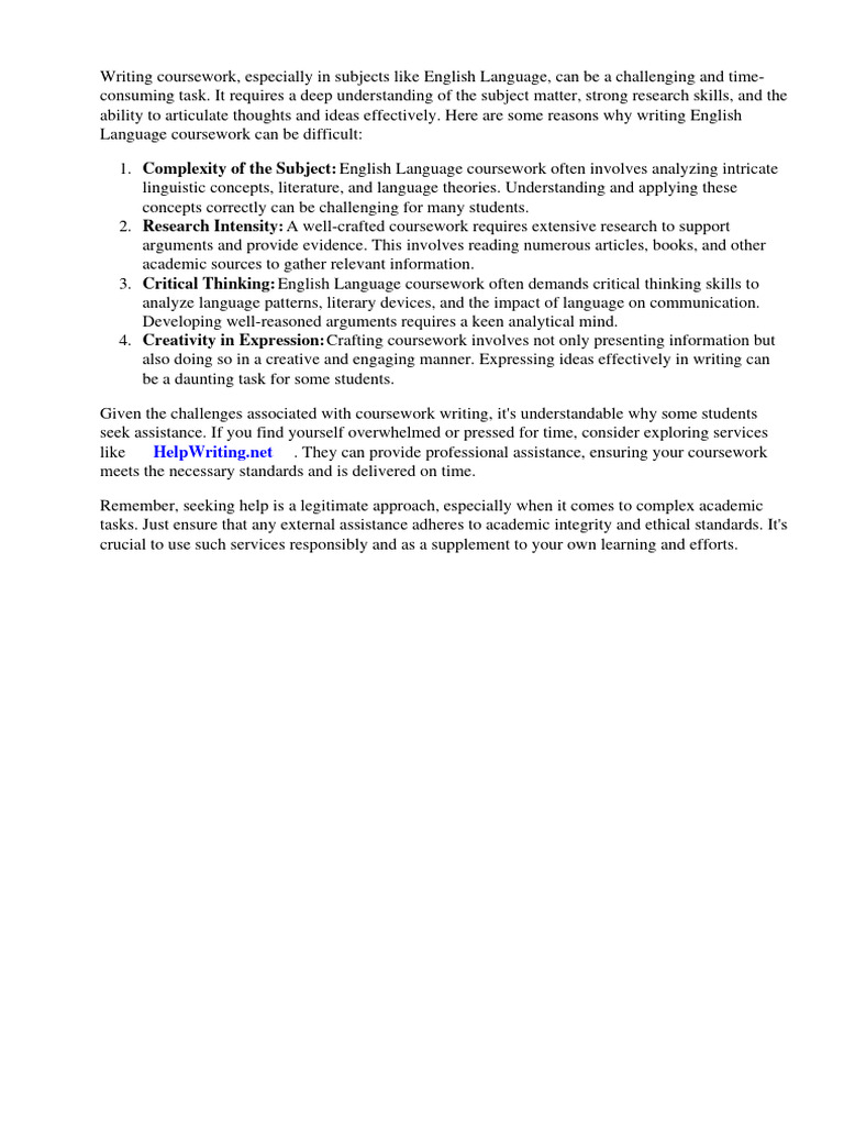 As Coursework English Language | PDF | Thought | Critical Thinking