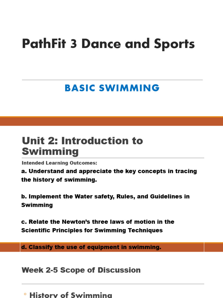 Basic Swimming | PDF | Swimming (Sport) | Swimming