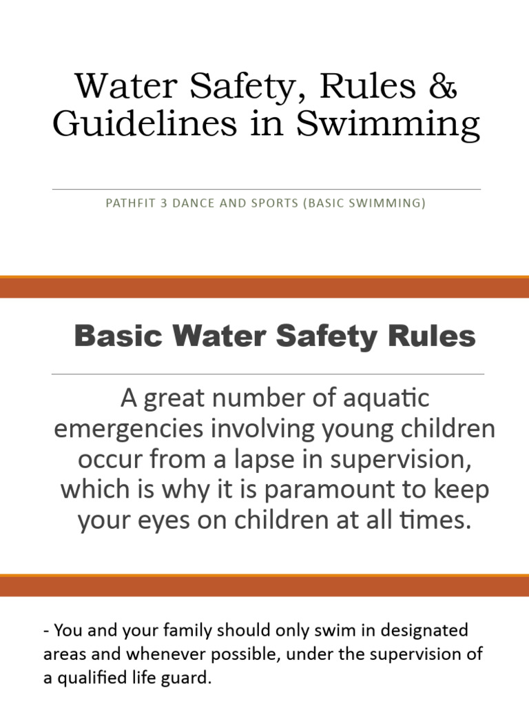 Water Safety, Rules & Guidelines in Swimming | Download Free PDF ...