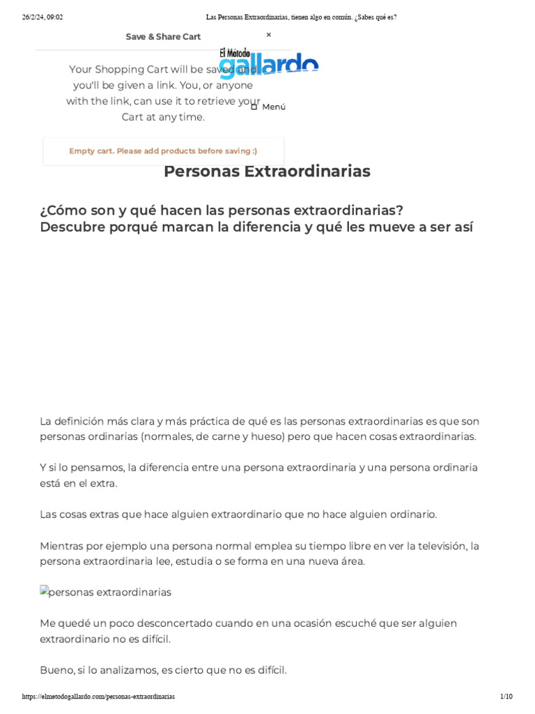 Las Personas Extraordinarias, Tienen Algo en Común. ¿Sabes Qué Es | PDF ...