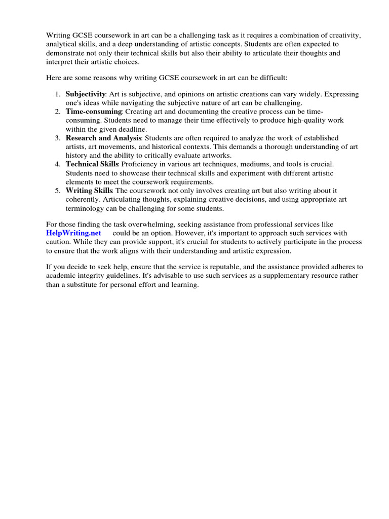 Gcse Coursework Art | PDF | Thought | Creativity