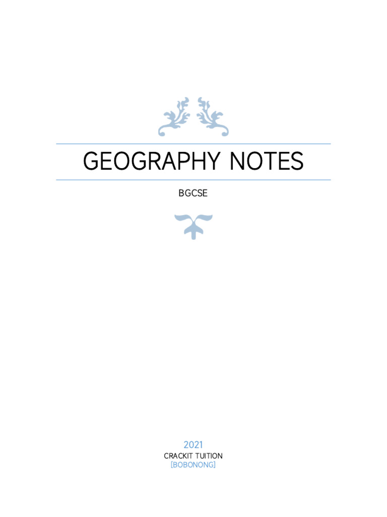 BGCSE GEOGRAPHY Note | PDF | Volcano | Cloud