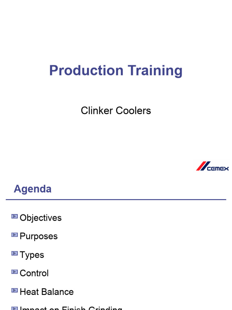 Prod Training - Clinker Coolers | PDF | Energy Technology | Materials