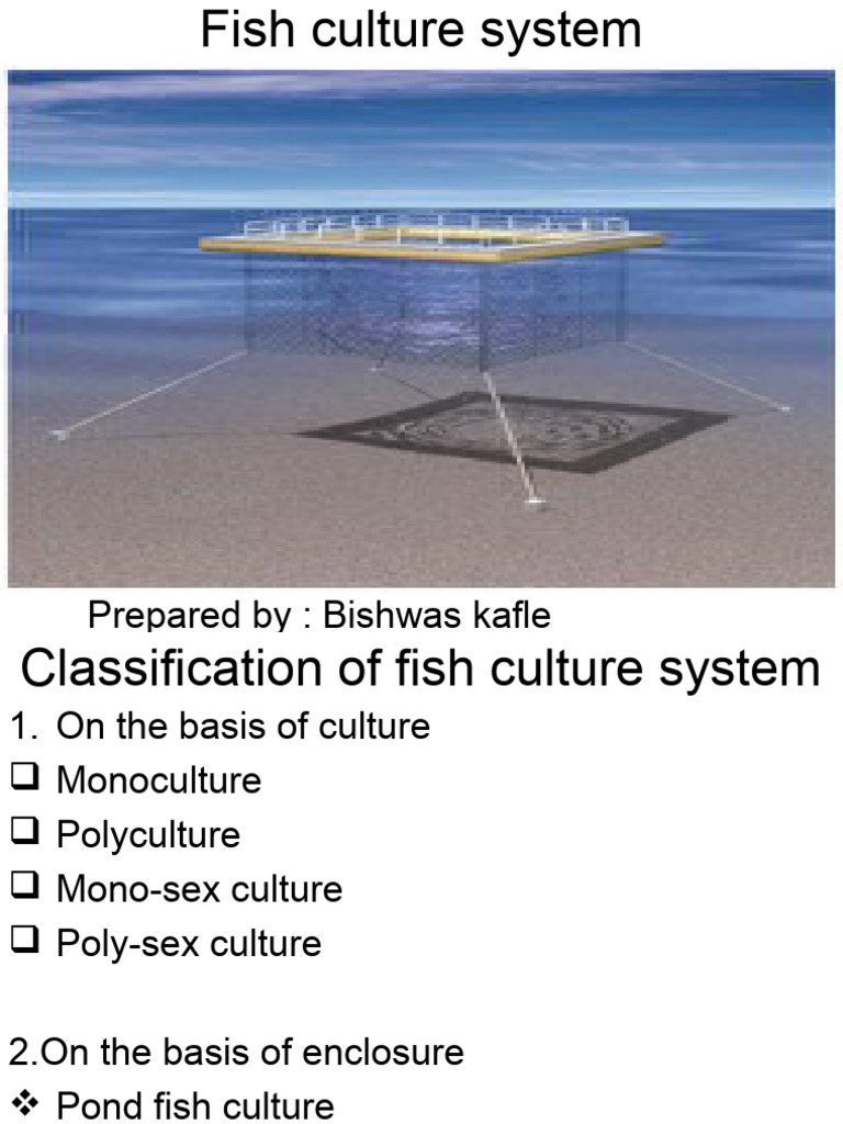 Types of Fish Culture Systems Explained | PDF | Rice | Agriculture