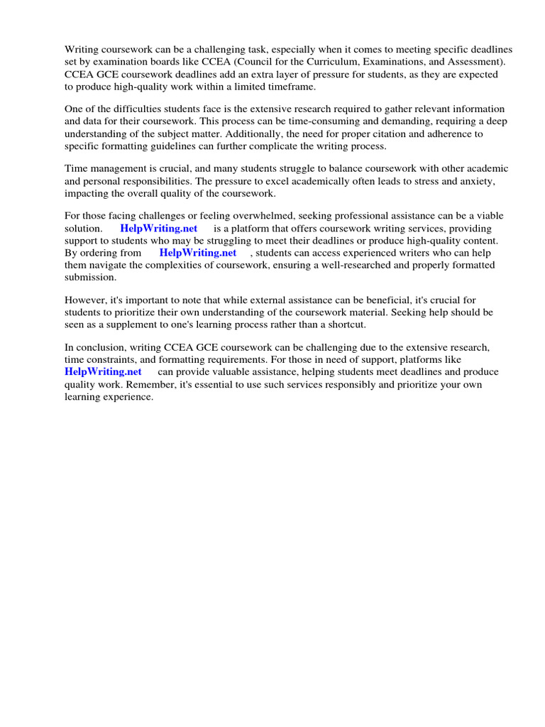 Ccea Gce Coursework Deadlines | PDF | Career & Growth | Business