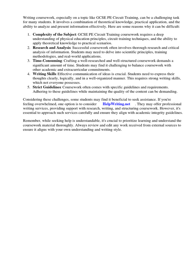 Gcse Pe Circuit Training Coursework | PDF | Physical Fitness | Skeletal ...