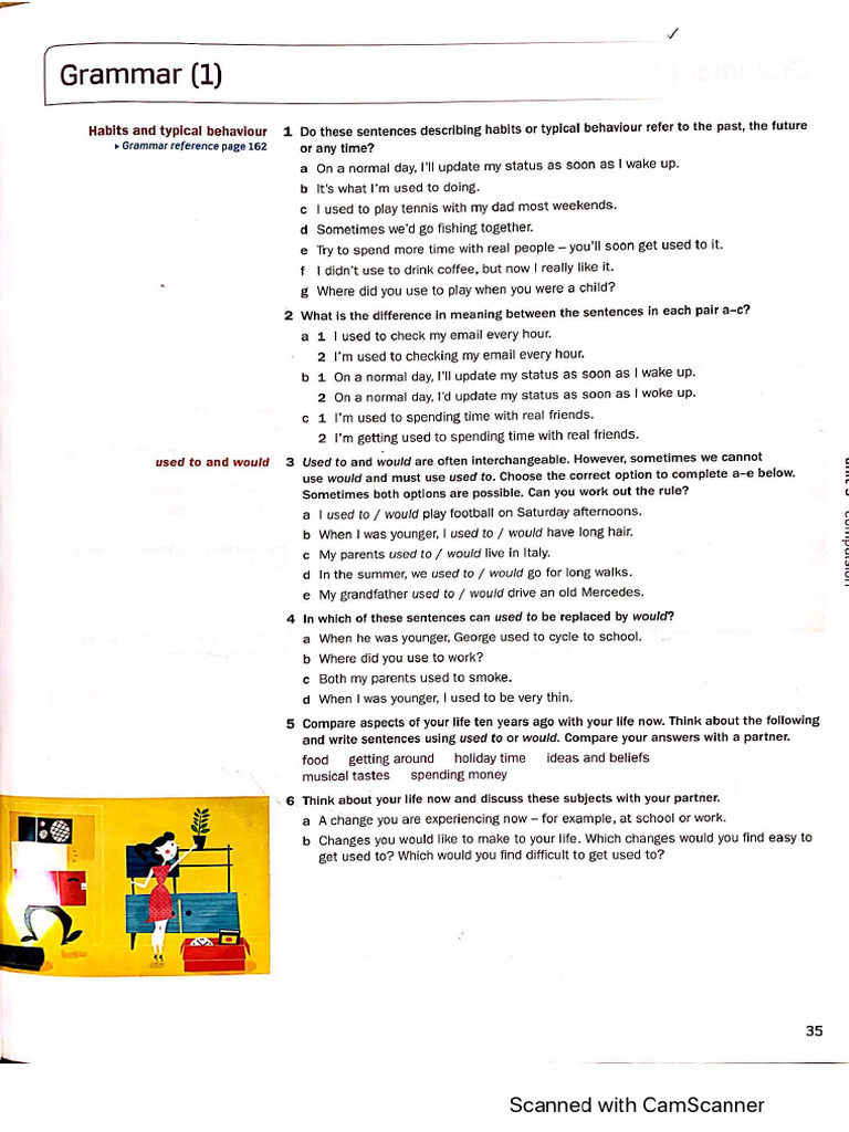Exercises (Used To, Would), FCE (Use of English) PDF | PDF
