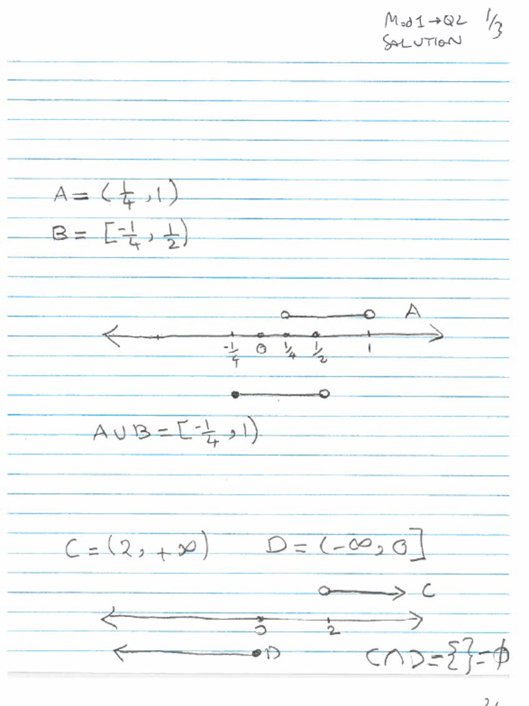 Mod1 IntervalNotation Solutions | PDF