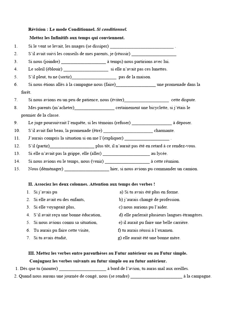 Révision. Si Conditionnel | PDF