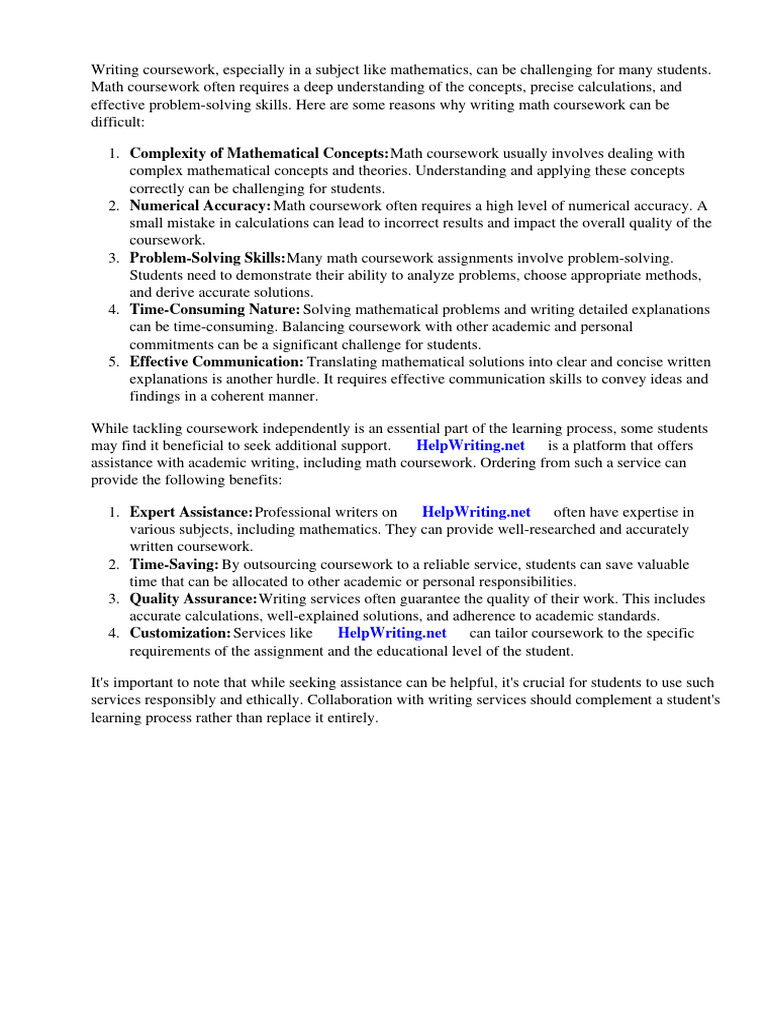 Math T Coursework 2015 Introduction | PDF | Mathematics | Methodology