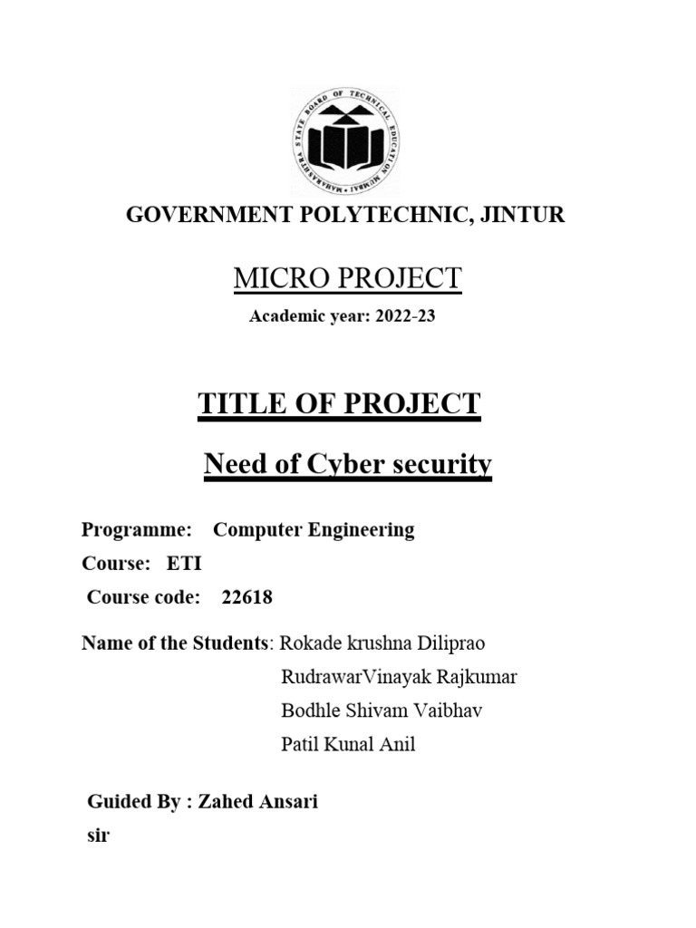 ETI Microproject | PDF | Security | Computer Security