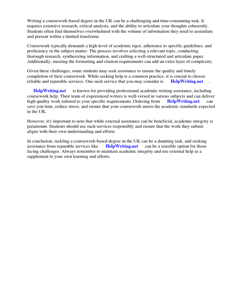 Coursework Based Degree Uk | PDF | Academic Degree | Postgraduate Education