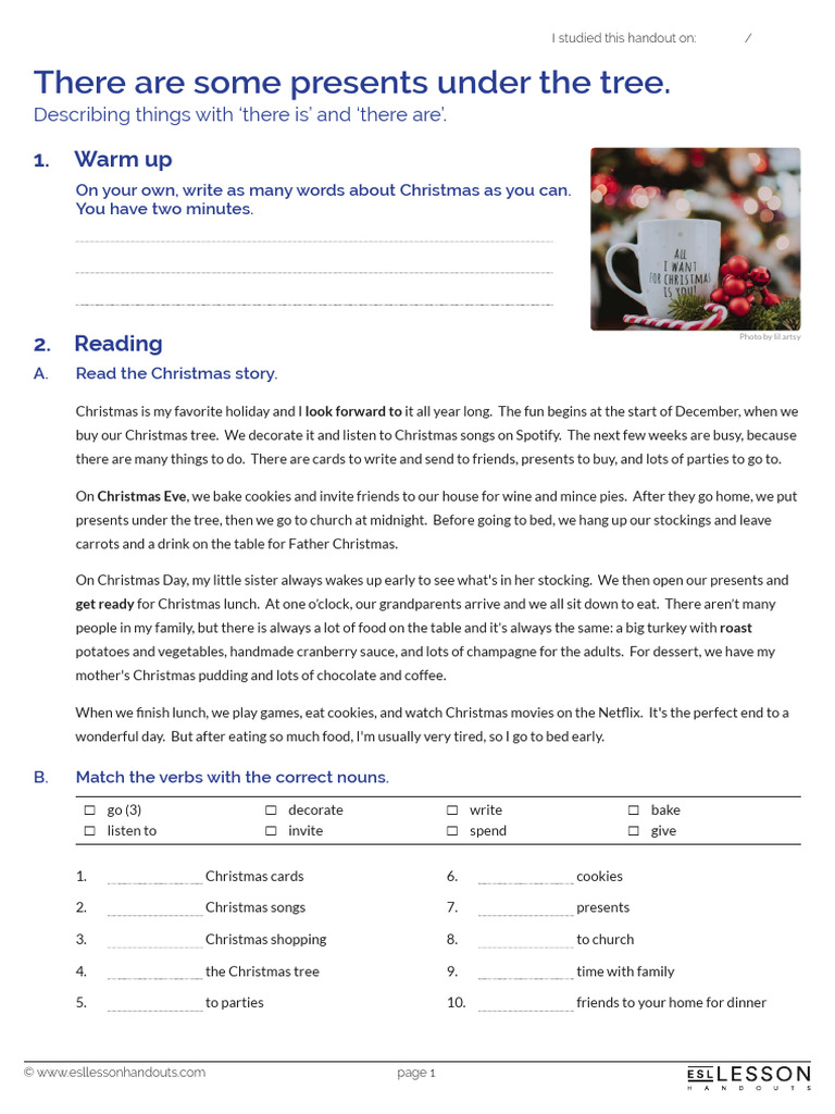 There Are Some Presents Under The Tree Student | PDF | Plural ...