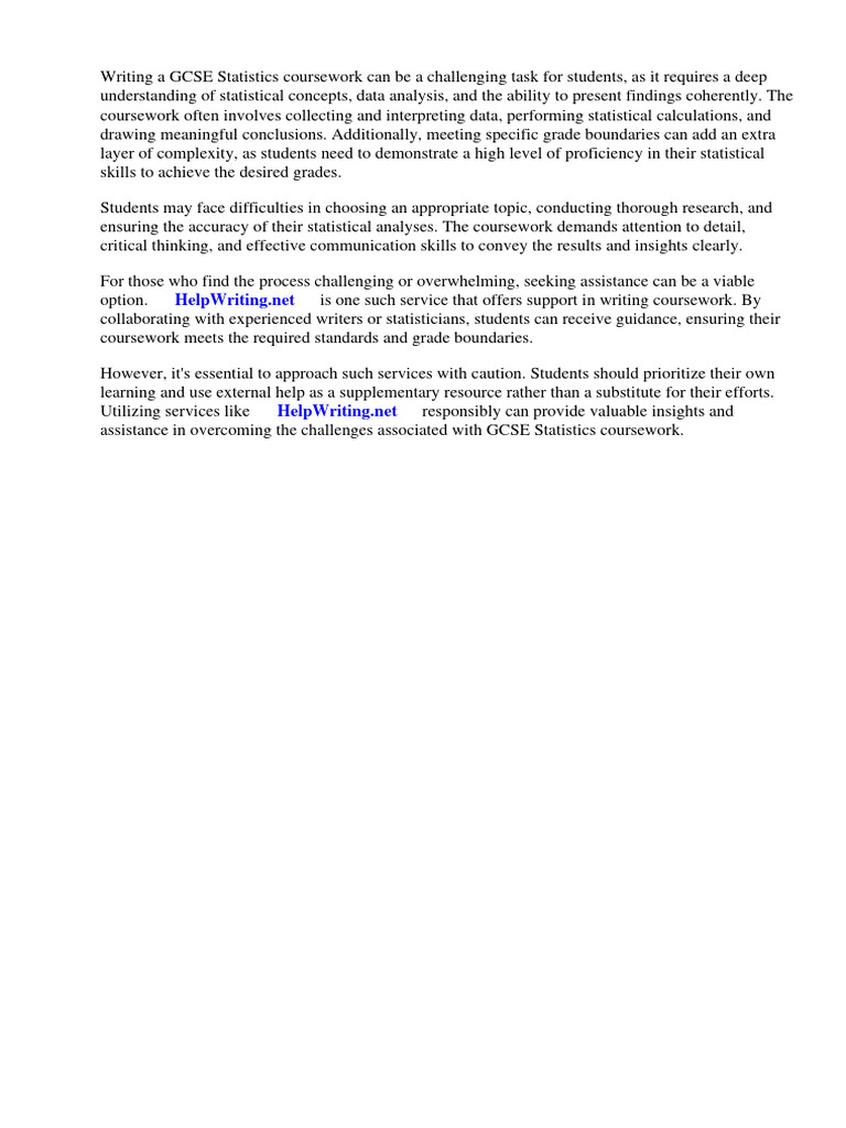 Gcse Statistics Coursework Grade Boundaries | PDF | Educational Assessment And Evaluation ...