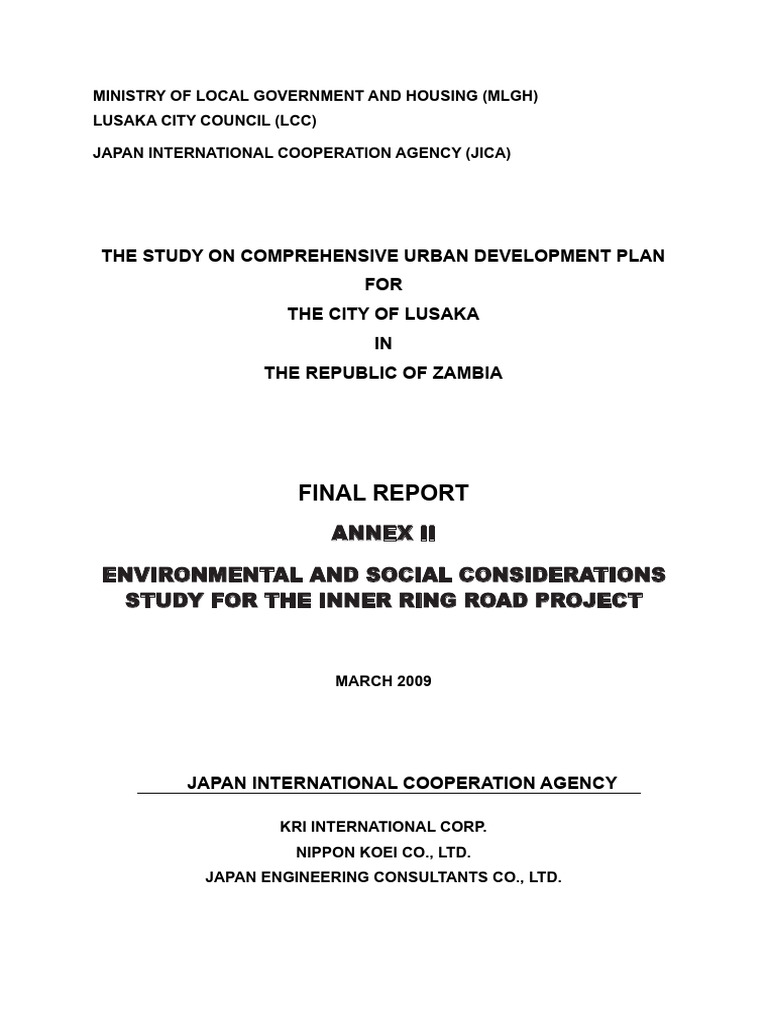Final Report Final Report: Pre-Feaibility Study of Priority Project Pre ...