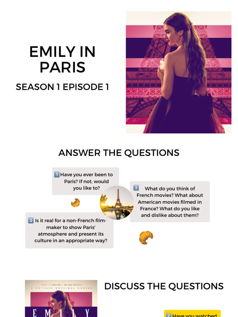 Special Course. Series. Emily in Paris Season 1 Episode 1 | PDF