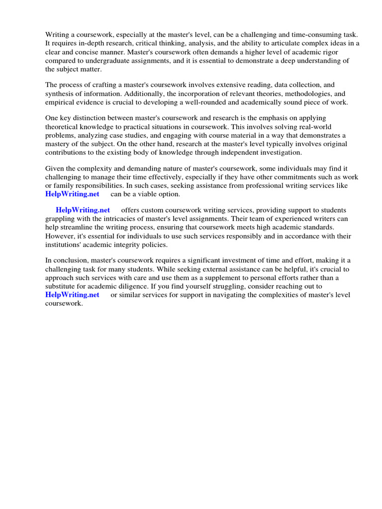 Master Coursework Vs Research | PDF | Thesis | Postgraduate Education