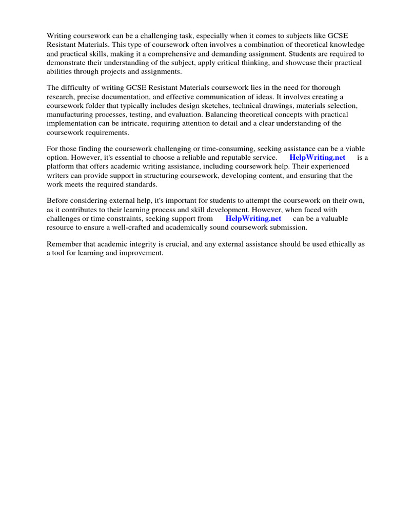 Gcse Resistant Materials Coursework Folder Examples | PDF | Screw | Vein