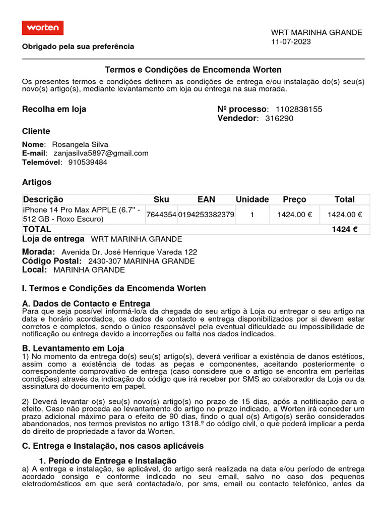 OrderPDF 999ef6e0 Ee21 4edd b242 A0c3eb4efa4d | PDF | Ar condicionado | Eletricidade