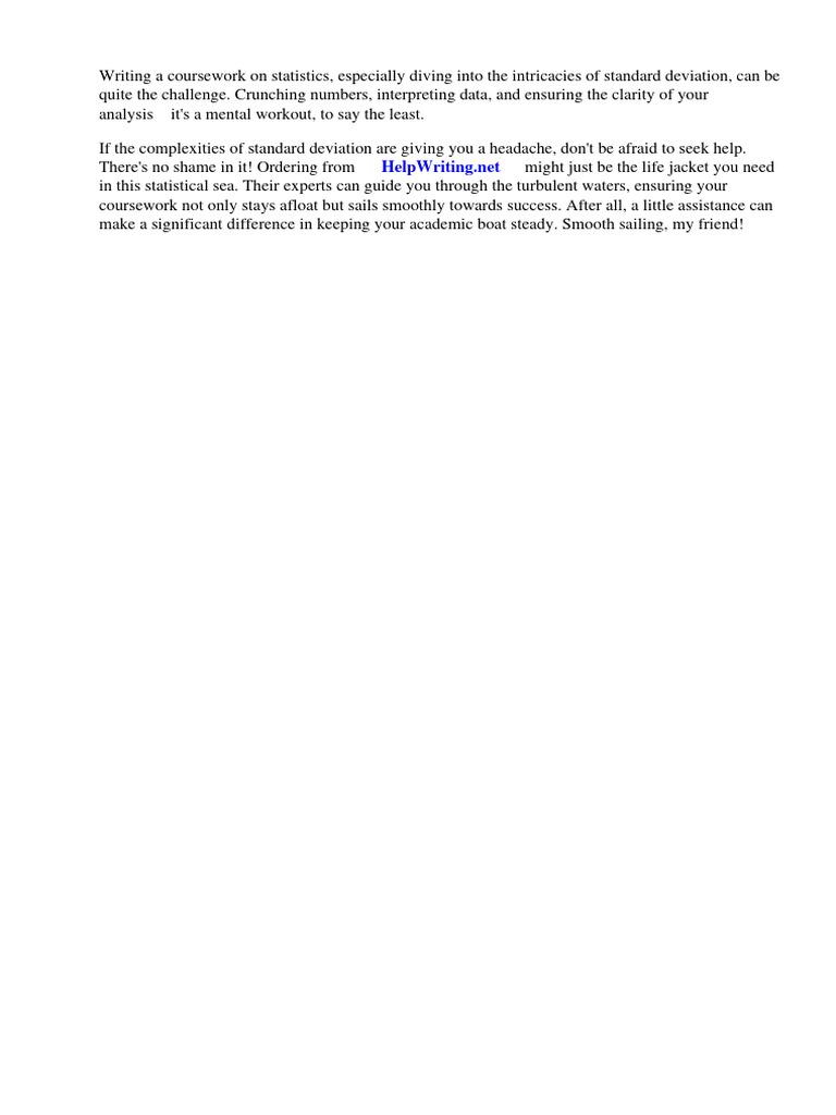Statistics Coursework Standard Deviation | PDF