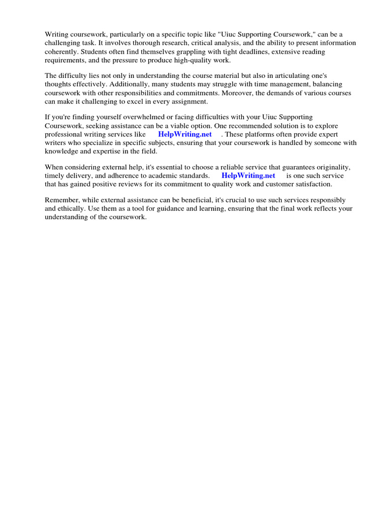 Uiuc Supporting Coursework | PDF | Master Of Business Administration ...