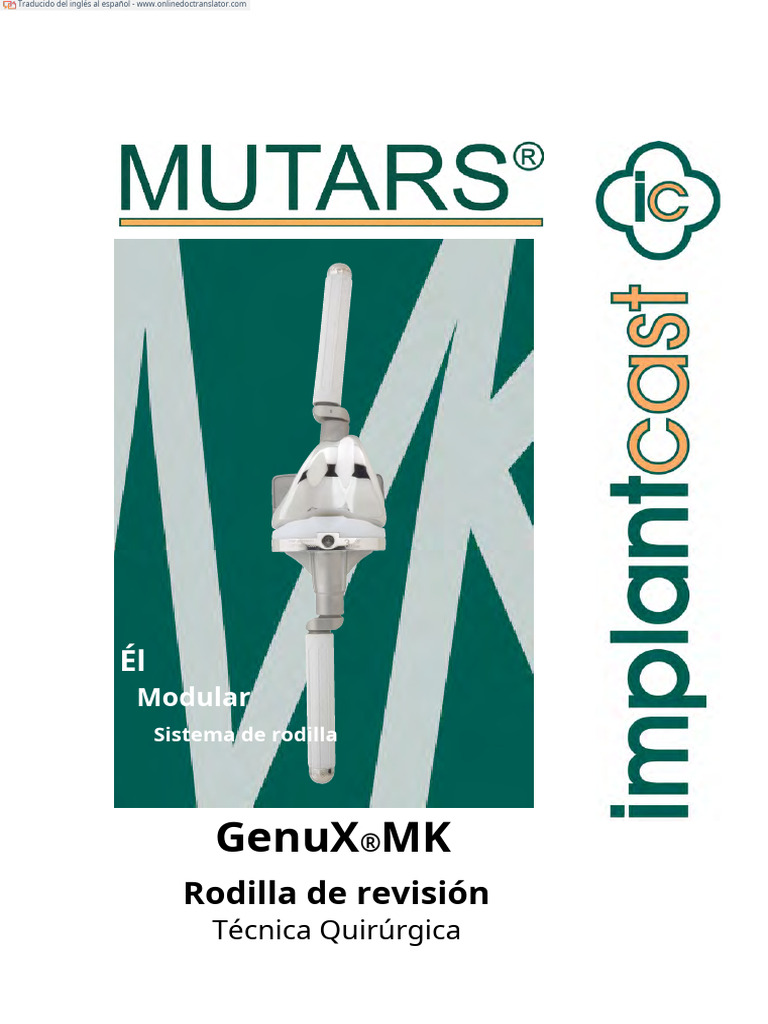 MUTARS GenuX MK ST ESPAÑOL | PDF | Tecnología