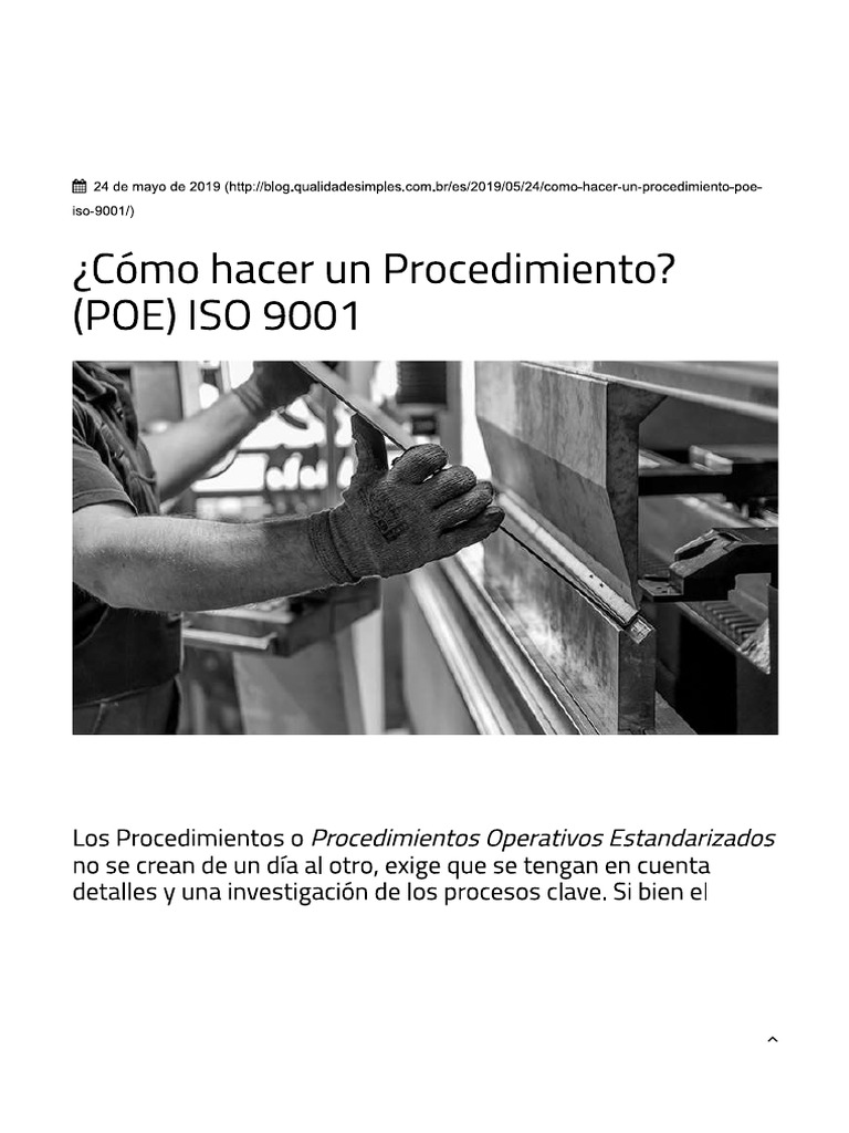 Cómo Crear Un Procedimiento | PDF