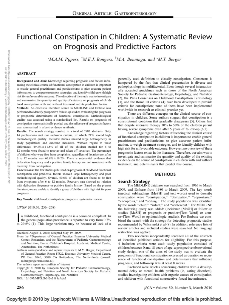 Functional Constipation in Children A Systematic.5 | PDF