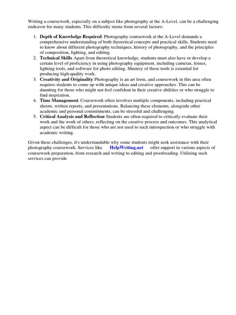 Photography Coursework A Level | PDF | Creativity | Critical Thinking