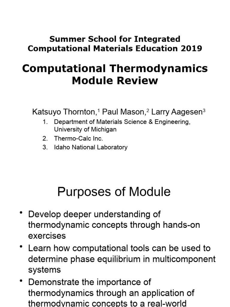 Thermo Module Review Slides201 | PDF | Phase (Matter) | Chemical ...