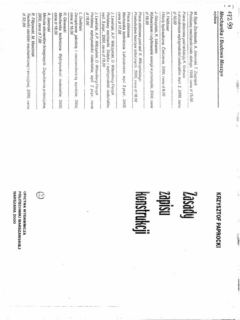Zasady Zapisu Konstrukcji K. Paprocki Wawa2000 | PDF