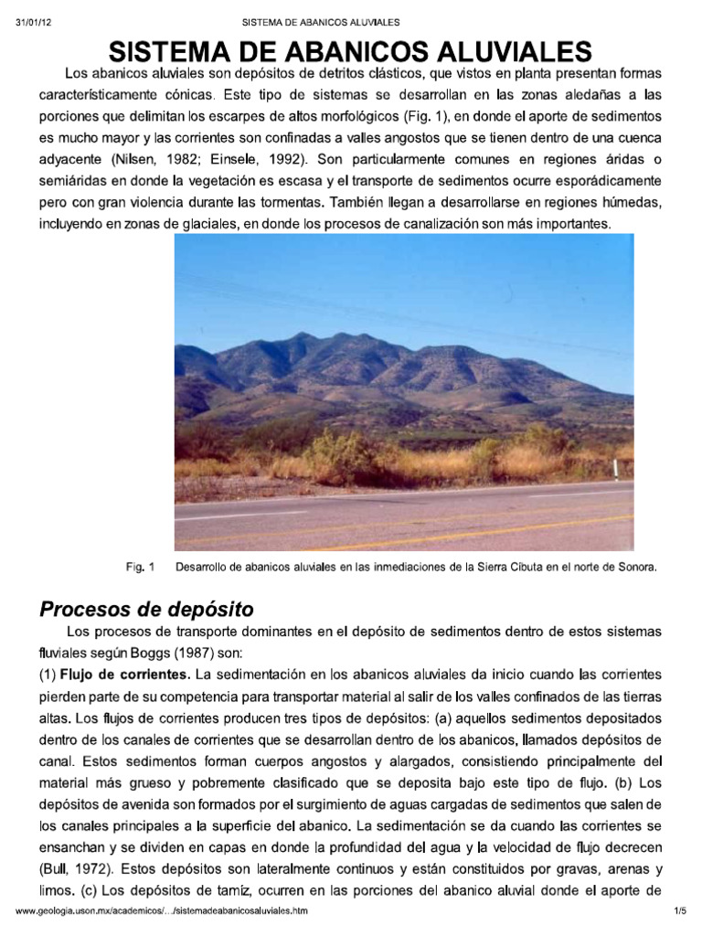 Sistema de Abanicos Aluviales | PDF
