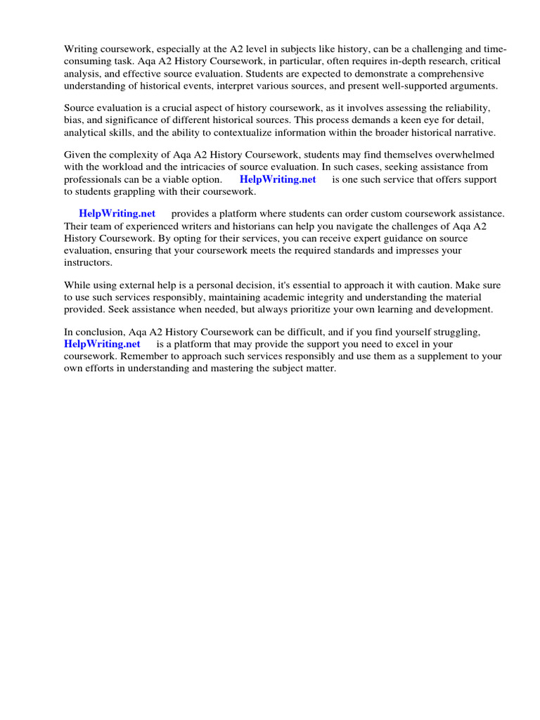 Aqa A2 History Coursework Source Evaluation Example | PDF | Martin ...