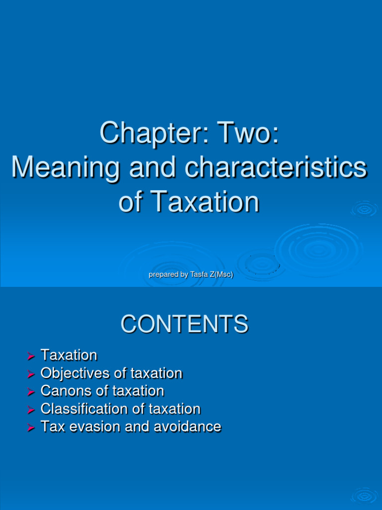 Tax Chapter Two Student | PDF | Taxes | Direct Tax