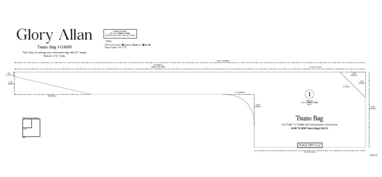 Glory Allan Tsuno Bag Sewing Pattern - GA010 - 2.0 | PDF