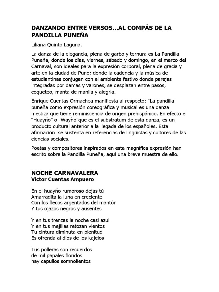 DANZANDO ENTRE VERSOS-Pandilla (1) (Recuperado) | PDF