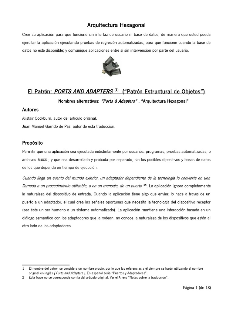 Ports and Adapters-Spanish1 | PDF