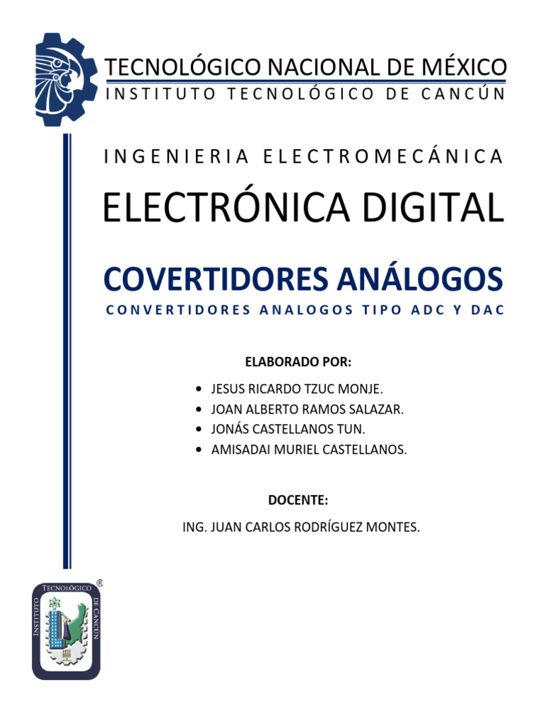 Resumen Convertidores ADC y DAC | Descargar gratis PDF | Señal analoga ...