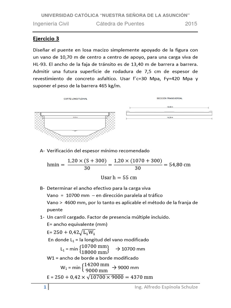 Clase 3 Diseño De Un Puente En Losa Pdf