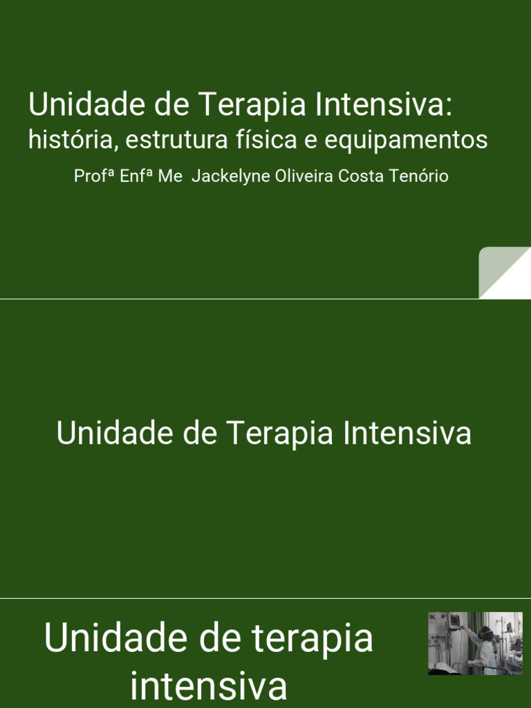 UTI - Estrutura Física e Equipamentos | PDF | Unidade de Tratamento ...
