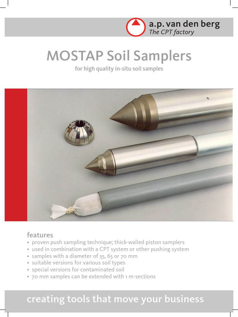 MOSTAP Soil Samplers for Geotechnical Sampling | PDF | Geotechnical ...
