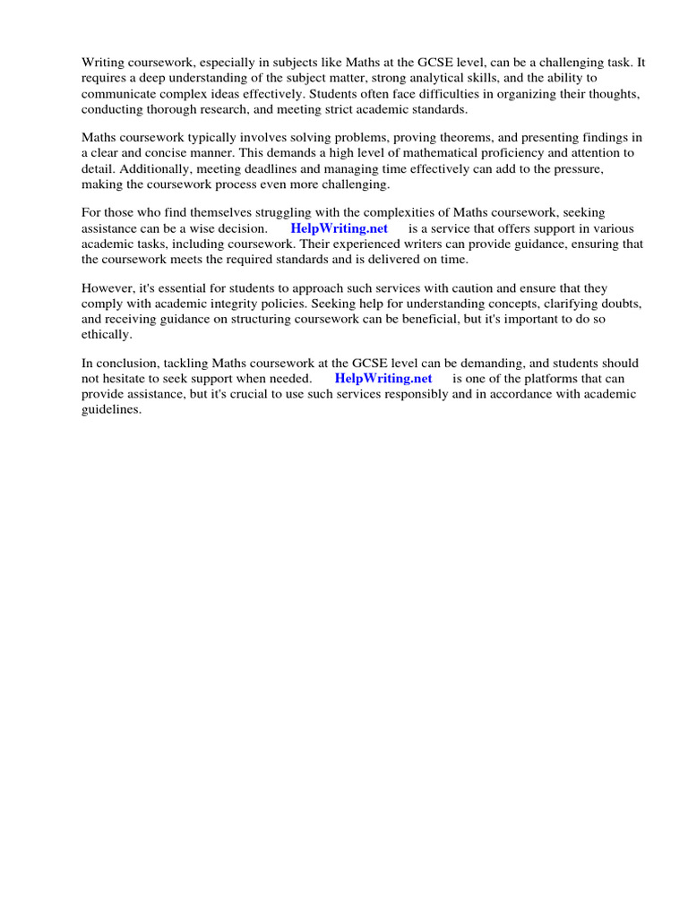 Is There Coursework in Maths Gcse | PDF | Mathematics