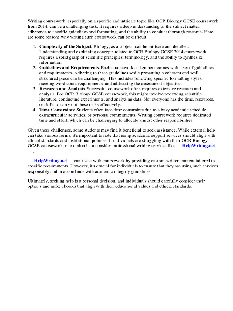 Ocr Biology Gcse Coursework 2014 | PDF | Social Media | Popular Culture ...