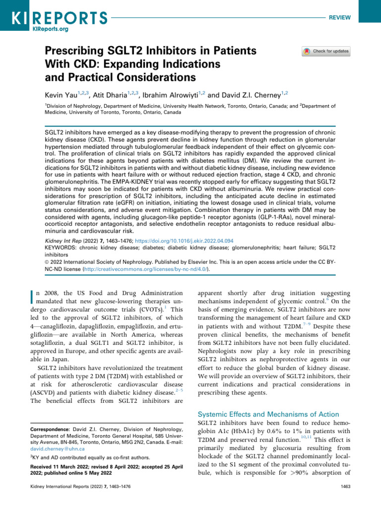 Prescribing SGLT2 Inhibitors in Patients With CKD Expanding Indications ...