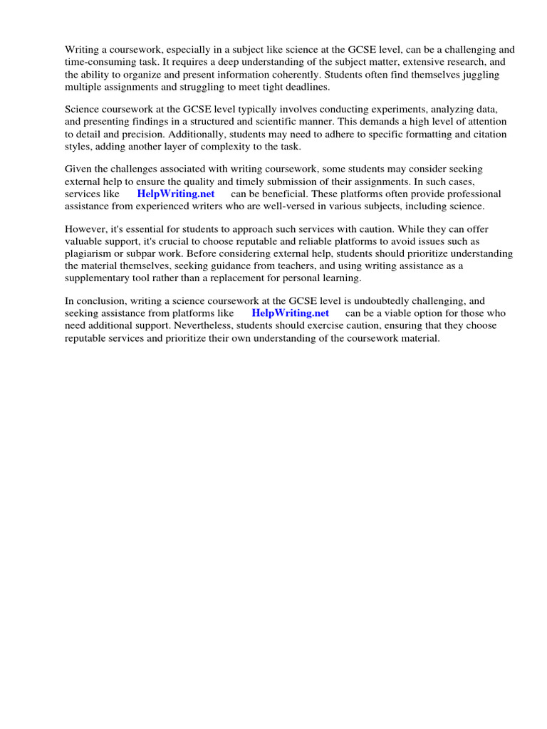 Science Coursework Gcse Examples | PDF | Science | Acid