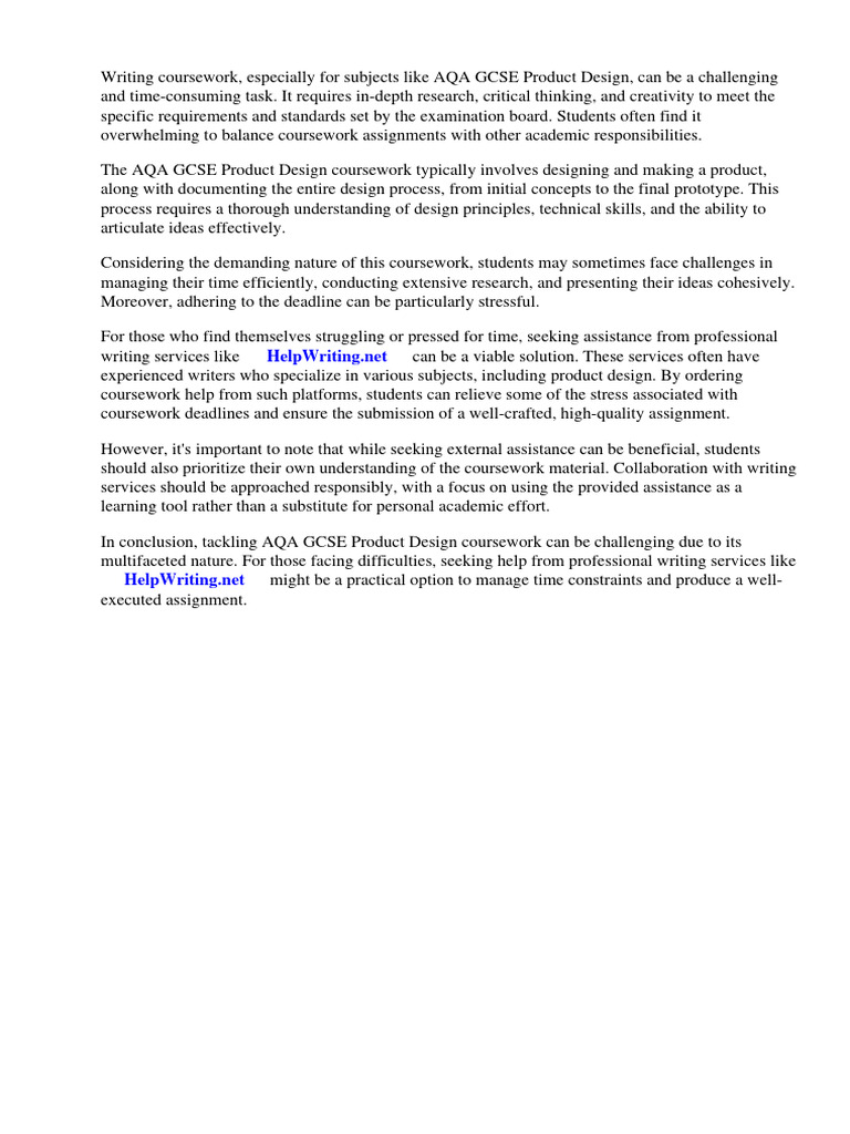 Aqa Gcse Product Design Coursework Deadline | PDF | Design ... Aqa Gcse Product Design Coursework Deadline | PDF | Design ...